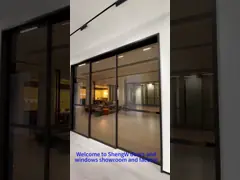 Grey duble glass sliding door