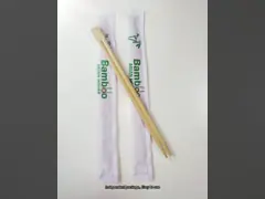 Individual package with logo on the cover bamboo chopstick