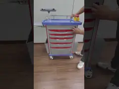 Hospital Emergency Cart With Secure E-Lock, Defib Tray, CPR Board & Ample Space