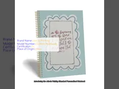 Standard Personalized Notebook with Customized Cover Option and Pastel Color Selection