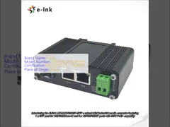 Mini Industrial 1-Port 100/1000X SFP to 2-Port 10/100/1000T 30W PoE+ Media Converter