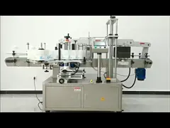 China Automatic Double-Sided Laundry Detergent Labeling Machine Semi-Automatic Square Bottle Labeling Machinery for sale