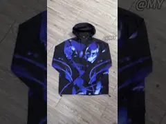 Custom Dtg Print Windbreaker Windproof Lightweight Zipper Nylon Track Work Digit Print Streetwear Ca