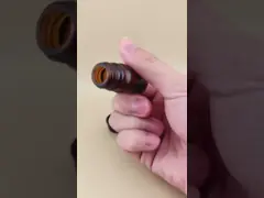 Delicate Design Clear Brown Smooth Round Glass Bottle for Medicament