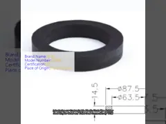 Customizable Plastic Flush Pipe Rubber Seal Ring For Hotel And Toilet Seat Connection