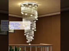 Luxury Modern Crystal Chandelier Ceiling Light for Living Room Chandelier Light Led Hanging Light and Hanging Lamps Round Hotel