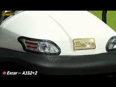 A1S2+2 White 48V lithium Battery Powered Electric Golf Car EXCAR A1S2+2 White