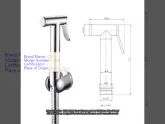 Light Grey Chrome-plated Stainless Steel Hand Bidet Sprayer For Bathroom And Women