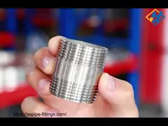 China ASTM A312, ASTM A249, ASTM A269 Stainless Steel Barrel Nipple Union Type Male SS Double Pipe Nipples for sale