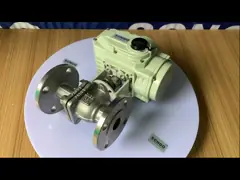 SOGNO SS304 Flange Motorized Ball Valve CF8 Stainless Steel  220VAC On Off Type Electric Actuator