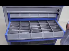 China ABS  Medicine Trolley with double side drawers medical trolley cart  for sale