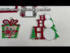 Customized Blank Sublimation Metal Christmas Ornaments DIY Christmas Gifts