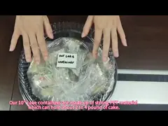 China Disposable PET Round 12 Inch Cake Container Customizable With Clear Lid for sale