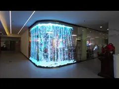 China Indoor Glass Transparent LED Film Display Transparent Display Led Strip Display Screen for sale