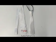 China Customized Blank White Silk Sublimation Necktie For kids And Adult for sale