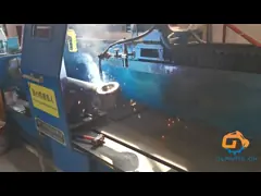 Production process of excavator cylinder, Welding of excavator cylinder