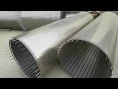 SS304 Reverse Wedge Wire Rotary Screen Filter 800mm x 1500mm