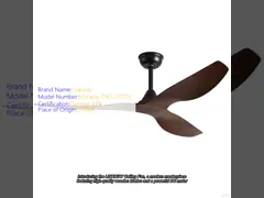 리모컨이 장착된 현대 목재 DC 모터 천장 팬