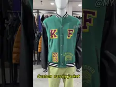 China Chenille Embroidery Logo Leather Sleeve Varsity Jacket For Men Custom Design for sale