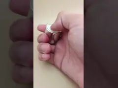 China Silvery Aluminium-Plastic Round Smooth Cap with White Button for Skincare Bottles for sale