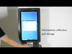China 27 32 Inch Hotel Check in Touch Screen Self Payment Kiosk Card Dispenser Bill Cash Acceptor Queuing Hospital Kiosk for sale