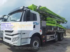 2025 3 Axles 8 wheels Concrete Boom Pump Truck Zoomlion 43m with FAW Chassis