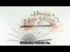 China 13 Inch Loud Noise Clacking Fans Sublimation Blanks Folded Polyester Hand Clack Fan for sale
