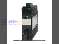 Mini Industrial 100/1000BASE-X to 10/100/1000BASE-T 30W PoE+ Media Converter