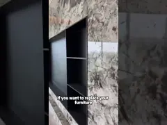 China Stainless Steel 304 Recessed TV Wall Niche - 2226×916×120mm Waterproof Black Metal Organizer for sale