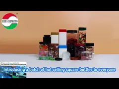 China Food Grade PET Square Jar Screw Cap Direct Plastic Bottle For Clear Plastic Jars Candy Oatmeal Snacks Dried Fruit Empty Storage for sale