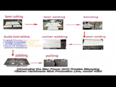 Stampaggio CNC di precisione eccellente artigianato cucina lavandino a mano linea di produzione