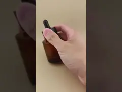 Delicate Design Clear Brown Smooth Round Dropper Bottle for Essence