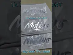 Custom Tpu Heat Transfer Logo 3D Tpu Label Transfer Soft Tpu Logo  For Garment