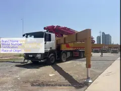 Used Concrete Pump Truck Original 2017 SANY 66m pump with Mercedes chassis