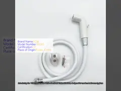Sustainable White Handheld Toilet Kit Bidet Modern Solution For Bathroom Hygiene
