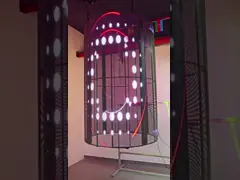 China Lecede Shop 1000*500mm Indoor P3.9 1800-2000cd Grille Curtain Glasses Floor Window Advertising Crystal Film Adhesive Transparent Led Display Panel Screen for sale