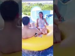 China 6 Lane Commercial Fiberglass Water Play Equipment Slide for Hill Plastic Water Slide for Water Theme Park for sale