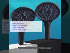 China Fashion Style High Pressure Round Matte Black ABS Plastic Rain Shower Head For Bathroom for sale