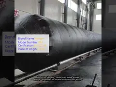 Ship Launching And Landing Marine Airbags BV Certificate Gold With Rubber