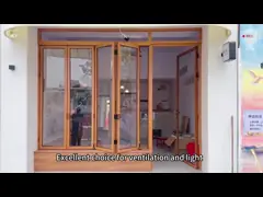 Cina Finestra a barra pieghevole in alluminio con vetro temperato e serratura PAG in vendita