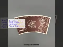 China Disposable Paper Cup Raw Materials For Paper Custom Logo Design With PE Coating for sale