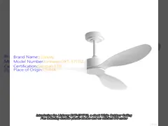 China Manufacturer White Outdoor Ceiling Fan Plastic Blade Dc Motor Smart Waterproof Ceiling Fan with Remote Control for sale