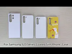 White Blank Sublimation Coating Slim Phone Cases For Samsung S24 25 23 3D Sublimation Cases