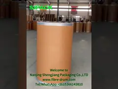 China 220L 58 Gallon Fibre Storage Drums Color Printed Bulk Fiber Drums for sale