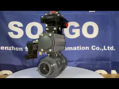China PVC Socket Pneumatic Actuator Valve Corrosion Resistant True Double Union 2Way UPVC for sale