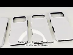 China Sublimation 3d 2 In 1 Coated Phone Case Blanks Matte Glossy For Iphone 17 Series Mobile Phone Cover for sale