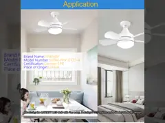 Led Bulb With Fan Lamp 3 CCT Dimmable LED Bulb 5 Blade Fan Light