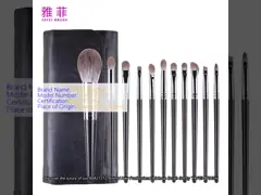 88A21212 Animal Hair Natural Hair Private Label Custom Luxury High Quality Goat Hair Professional Makeup Brushes Set