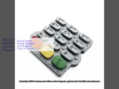 teclados de borracha de silicone feitos sob medida com alta retardância de chama e resistência UV para um feedback táctil superior