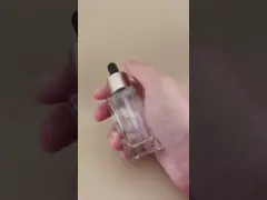 Delicate Clear Smooth Small Square Dropper Bottle for Lotion